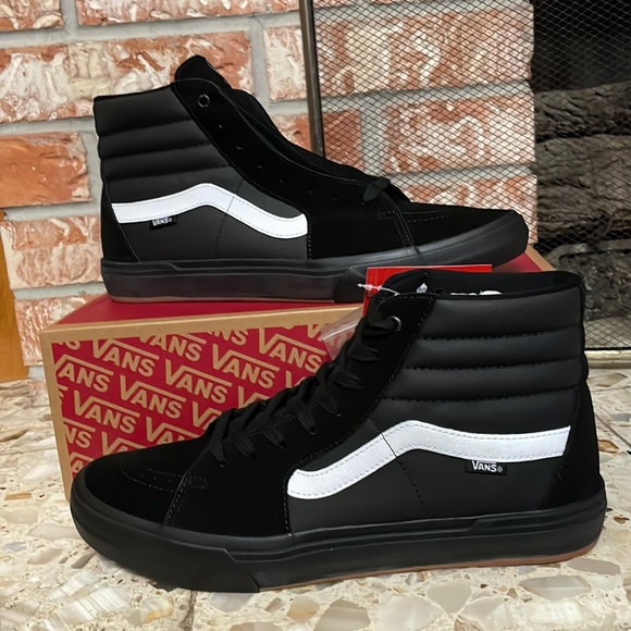 Vans | Shoes | Vans Sk8 Hi Pro Bmx Black On Black White | Poshmark